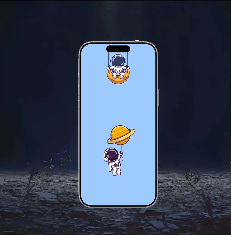 灵动岛专属，iPhone太空人壁纸-Netskao